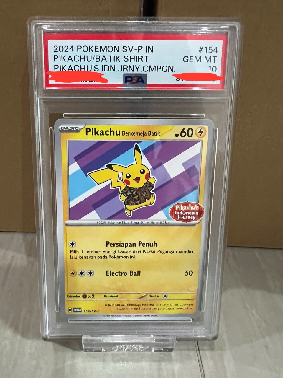 PSA 10 Pokemon Card Pikachu Batik Set - Bidubadu